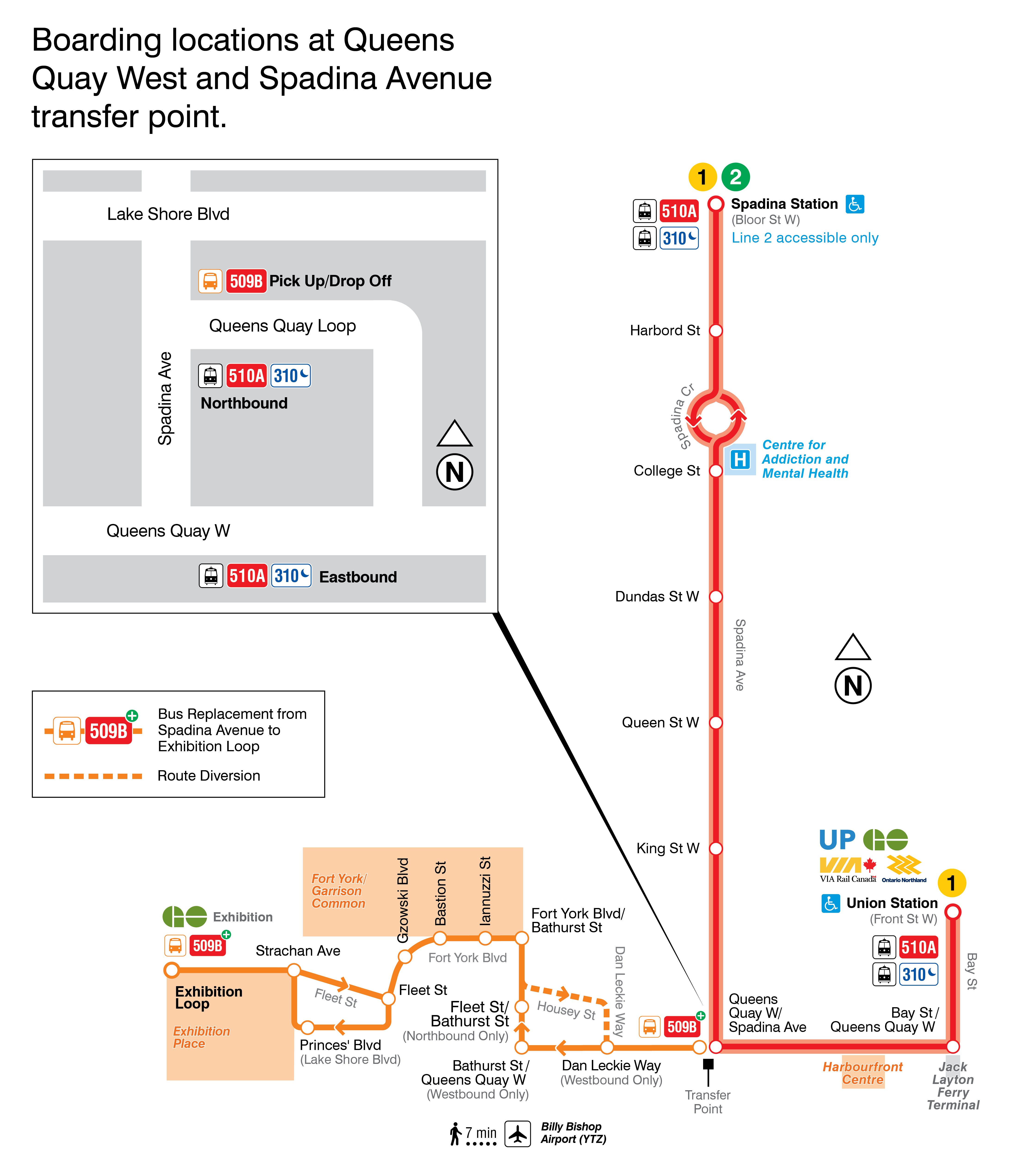 Bathurst Street, Lake Shore Boulevard West, & Fleet Street intersection ...
